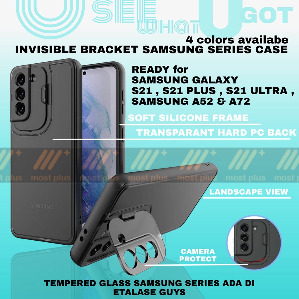Jual CASING SAMSUNG GALAXY S21 / S21+ / S 21 ULTRA / A52 / A72 INVISIBLE BRACKET CASE | Shopee ...