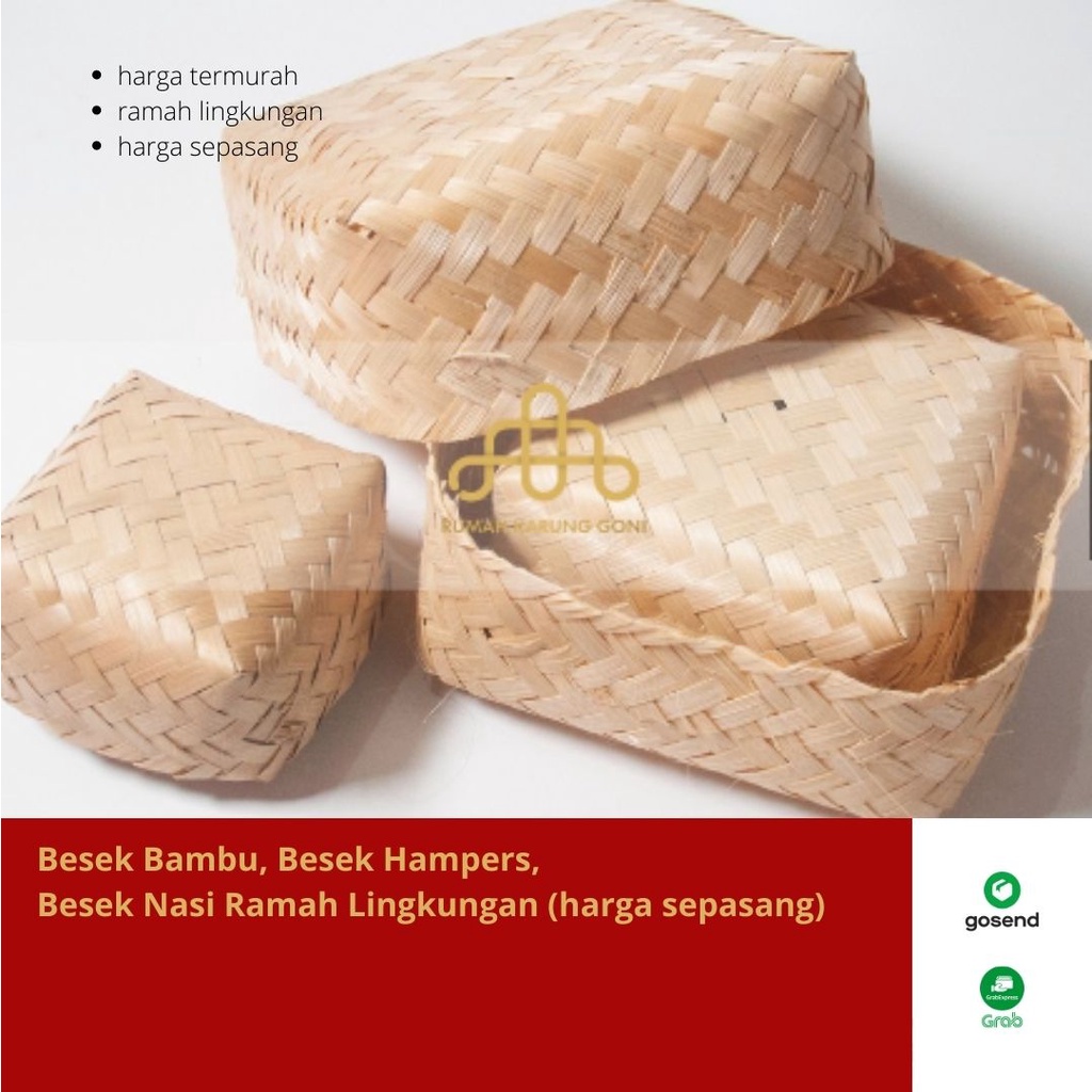 Jual Besek Bambu Besek Hampers Besek Nasi Ramah Lingkungan (harga ...