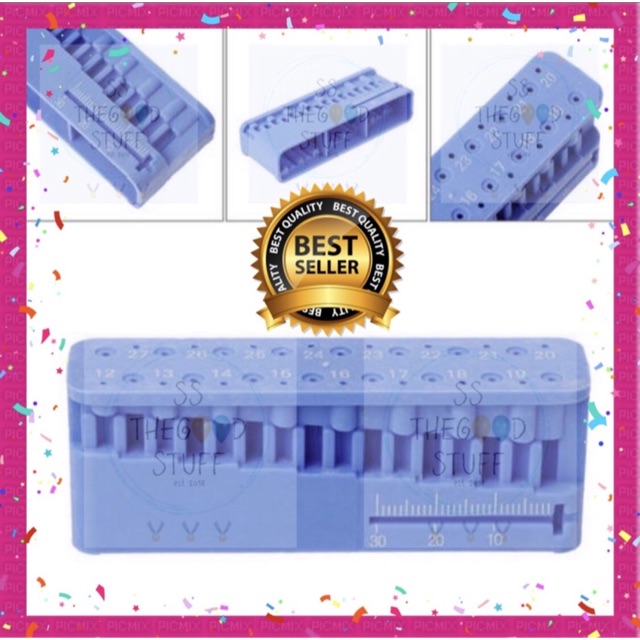 Jual Dental Endodontic Block Files Bur Holder Measuring Ruler ...