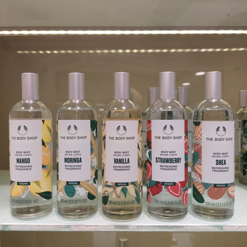 Jual The Body Shop Strawberry, Vanilla , Moringa , Mango Body Mist ...
