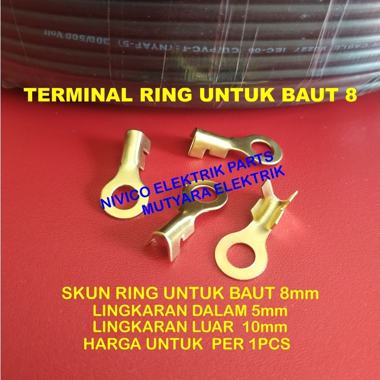 Jual Skun Ring Kecil M5 / Skun Aki M5 / Skun Kabel M5 / Skun ring baut ...