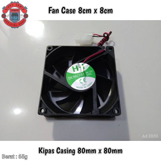 Jual Fan Casing 8cm Kipas Komputer PC CPU PSU 12V Warna Hitam 8x8 cm ...