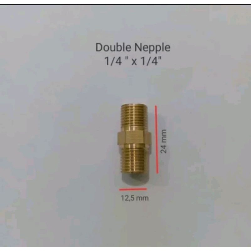 Jual Double Nepple 1/4" X 1/4" | Shopee Indonesia