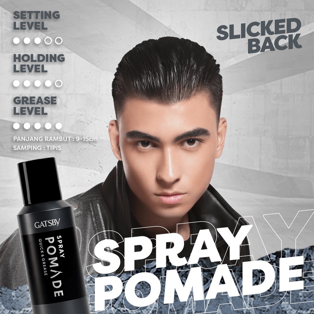 Jual GATSBY Spray Pomade Quick & Grease 150ml | Shopee Indonesia