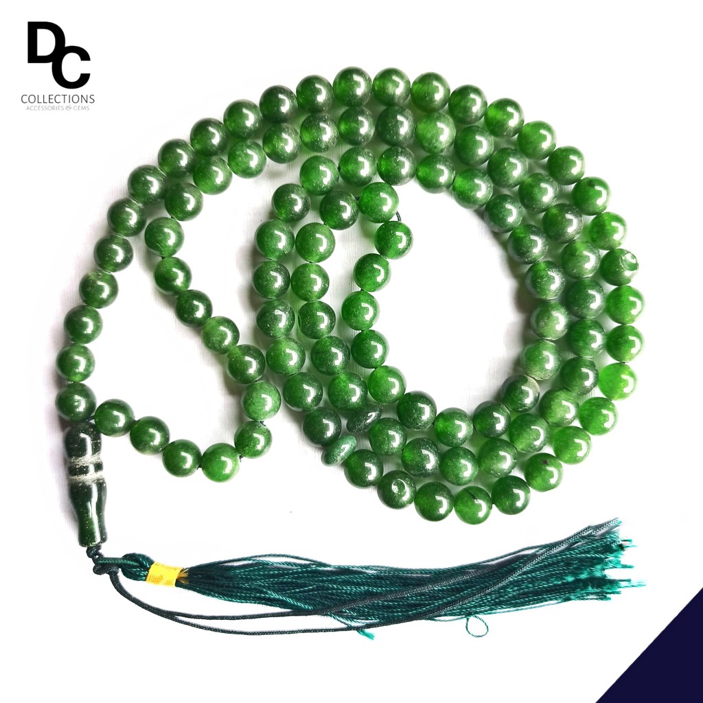 Jual Tasbih Batu ORIGINAL NATURAL GIOK JADE HIJAU LUMUT | Shopee Indonesia