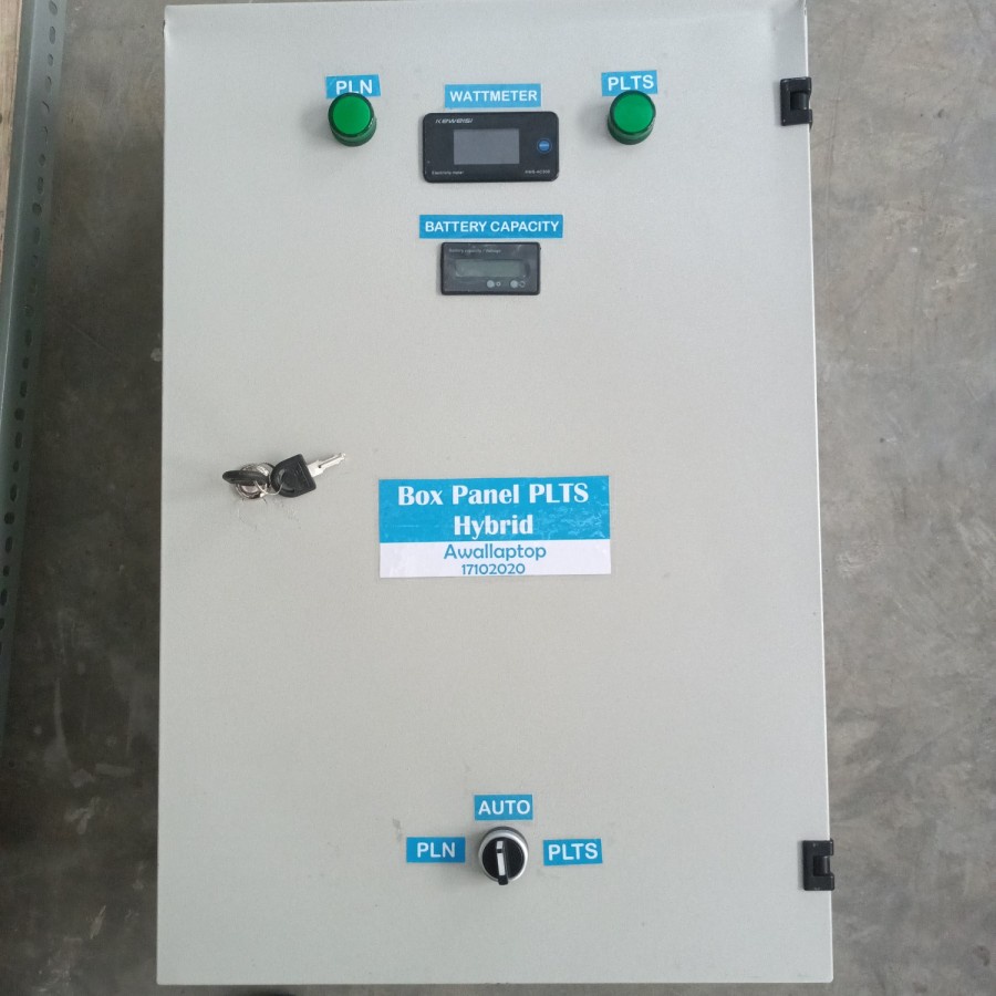 Jual box panel plts 4000w 24v 48v to 220v PSW scc 100A otomatis panel ...