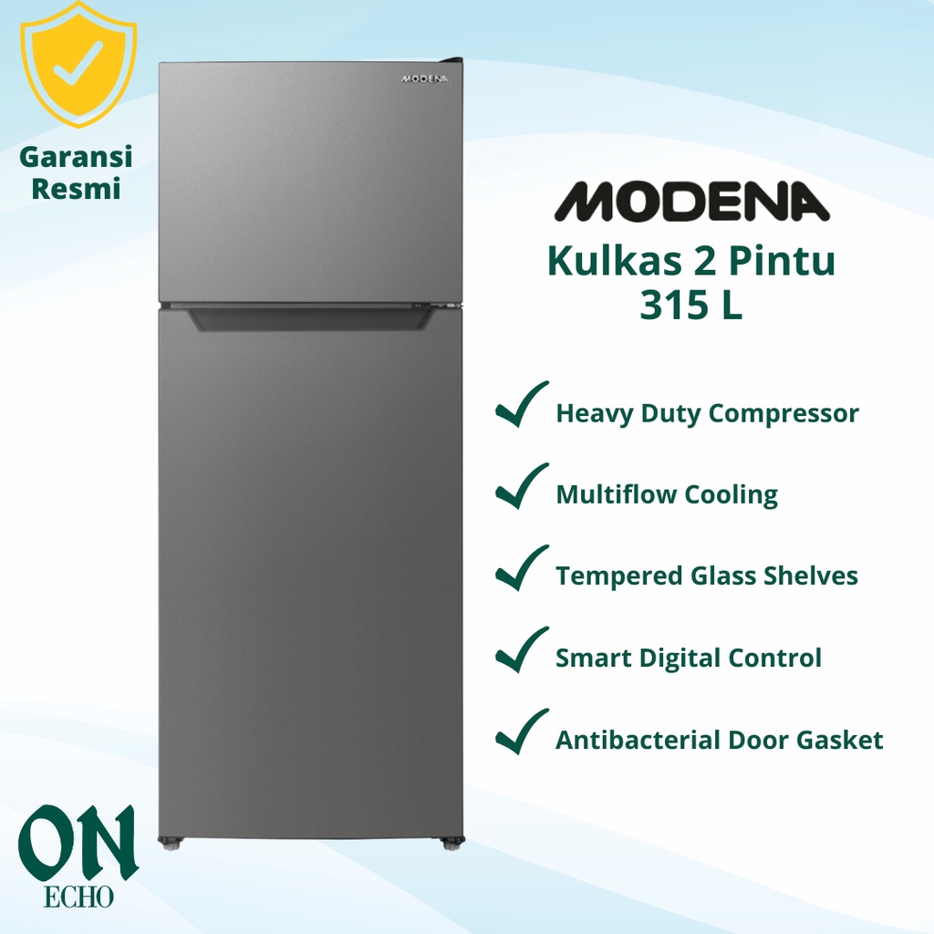 Jual Modena Kulkas 2 Pintu RF3150TGSR – 315 L | Shopee Indonesia