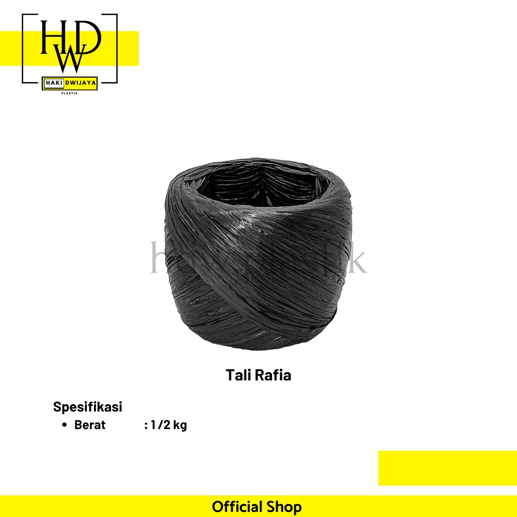 Jual Tali Rafia Hitam 1/2 Kg | Shopee Indonesia