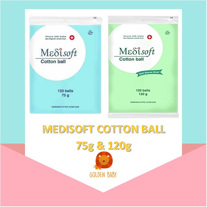 Jual Medisoft Cotton Ball 120 Balls 75g 120g Bola Kapas Bayi | Shopee ...