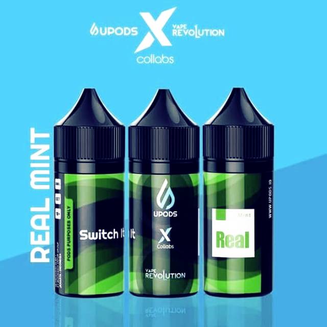 Jual LIQUID SWITCH IT SALT NIC REAL MINT 30ML NIC 18MG UPODS X COLLABS ...