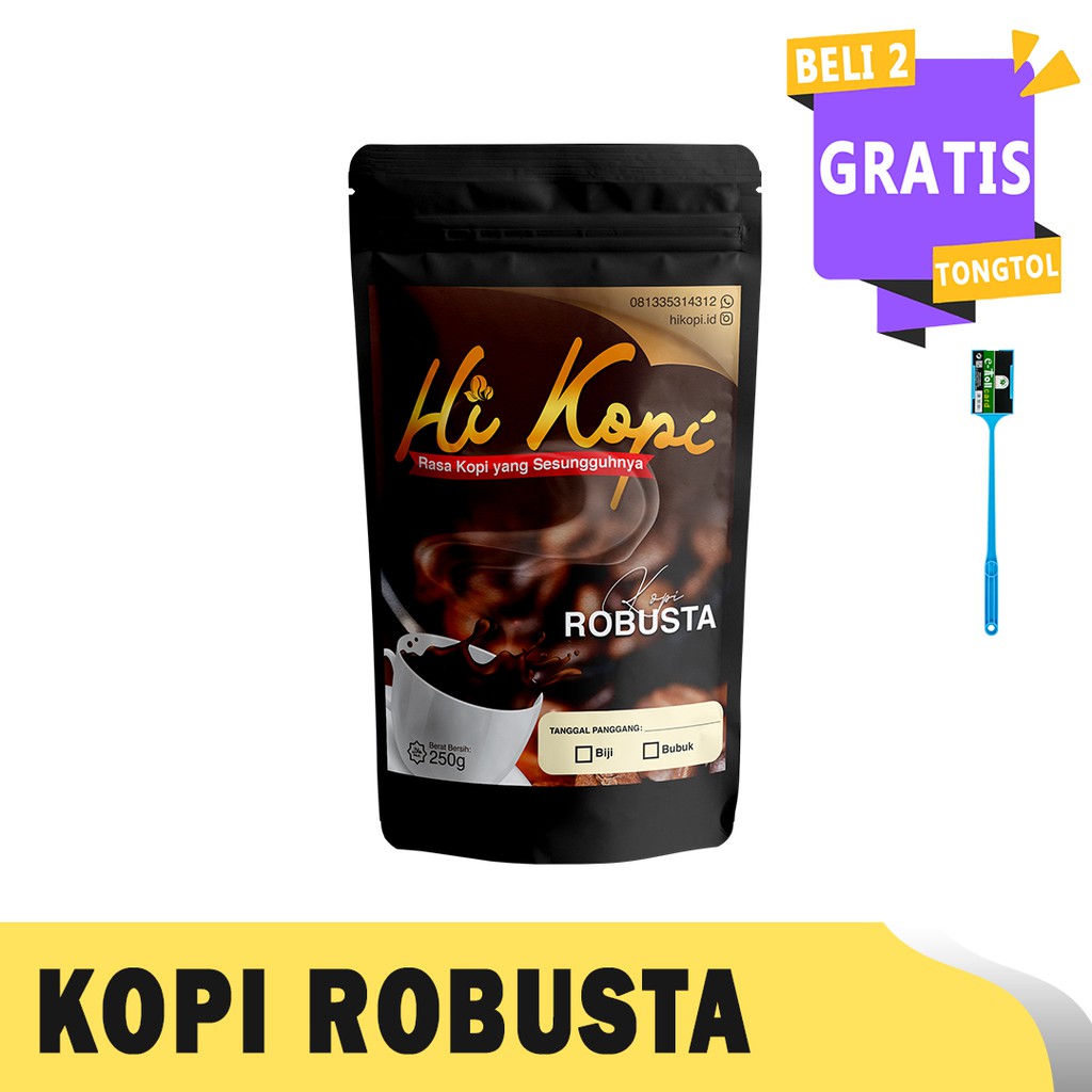 Jual HI KOPI ROBUSTA (POUCH/250GR) | Shopee Indonesia