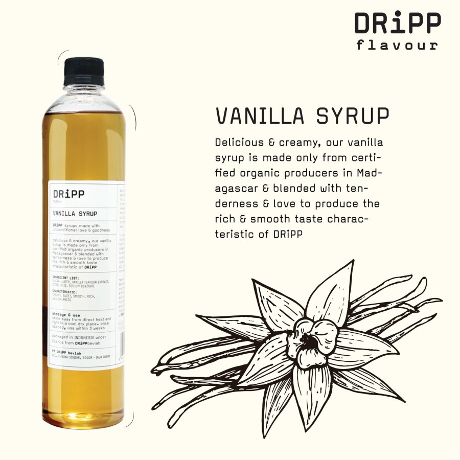 Jual DRiPP Vanilla Flavour Syrup (Sirup Rasa Vanila) | Shopee Indonesia