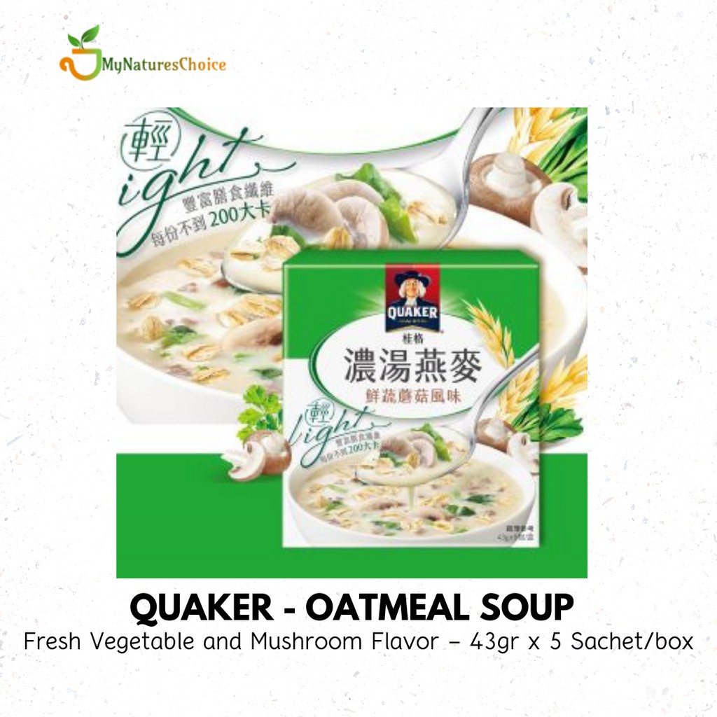 Jual Quaker Oatmeal Soup - Vegetable & Mushroom Flavor( 43grx5 ...
