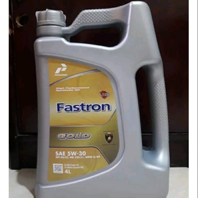Jual Oli Mesin Fastron Gold 5W-30 kemasan galon isi 4 Liter | Shopee ...