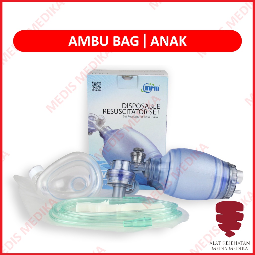 Jual Ambu Bag Child Manual Disposable Resuscitator PVC Infant Ambubag Anak Alat Bantu Pernapasan ...