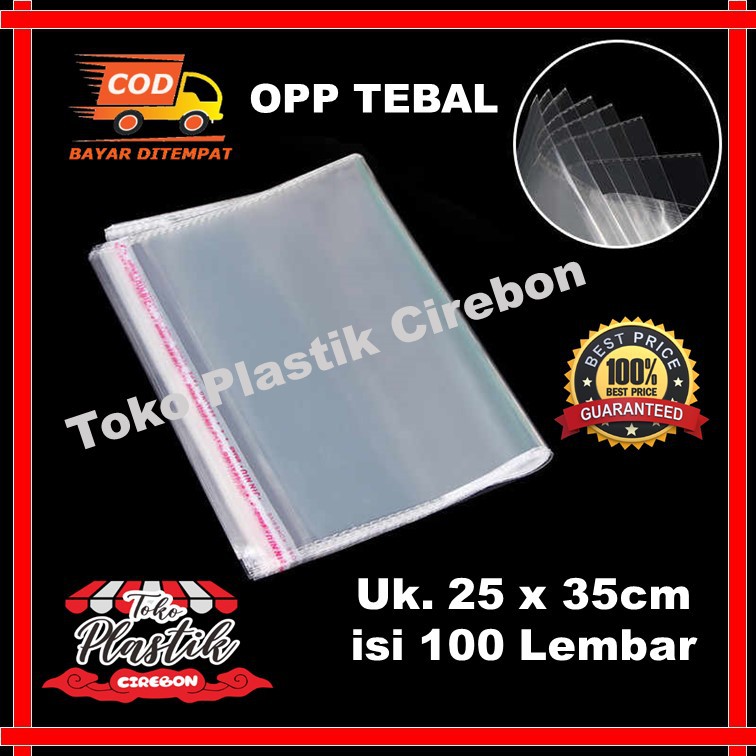 Jual Plastik OPP TEBAL Uk 25x35cm isi 100 Lembar / Plastik OPP Lem ...
