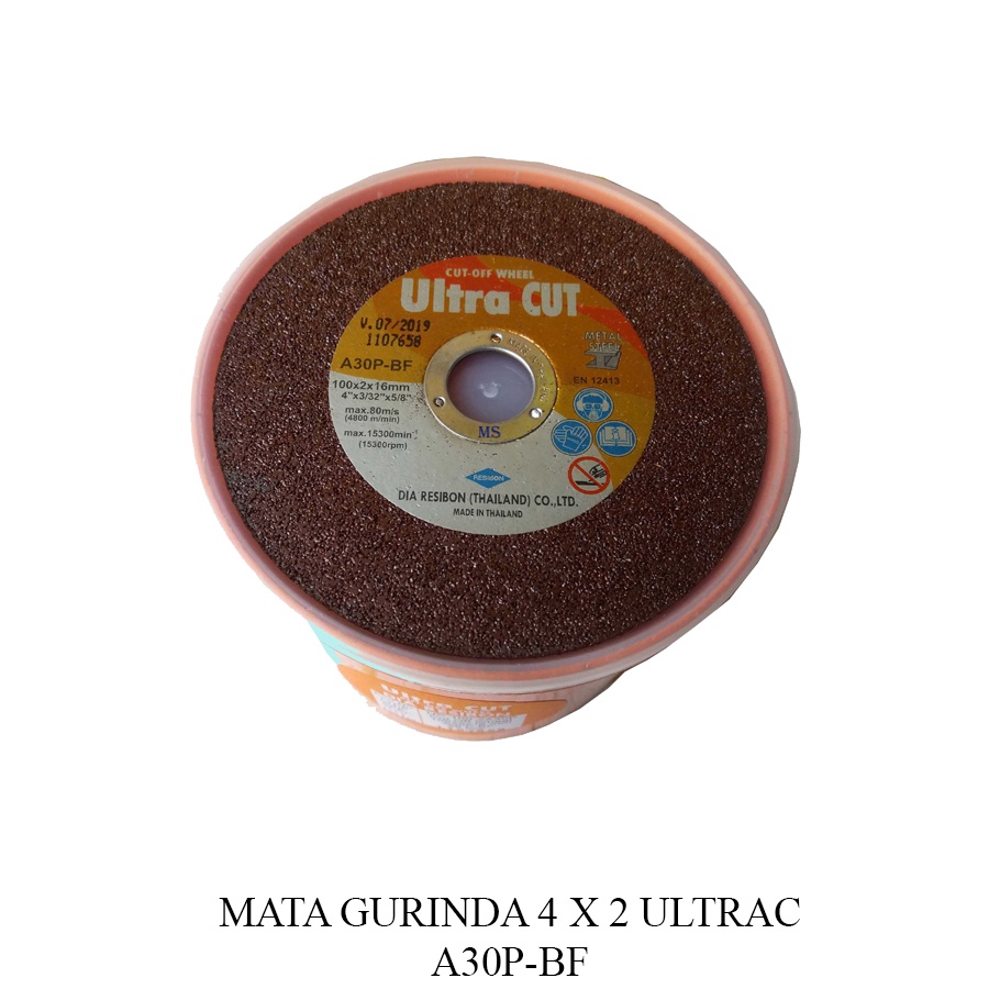 Jual Mata gurinda / potong besi Ultra Cut 4" x 2" / Bungkus ( 10 buah ...