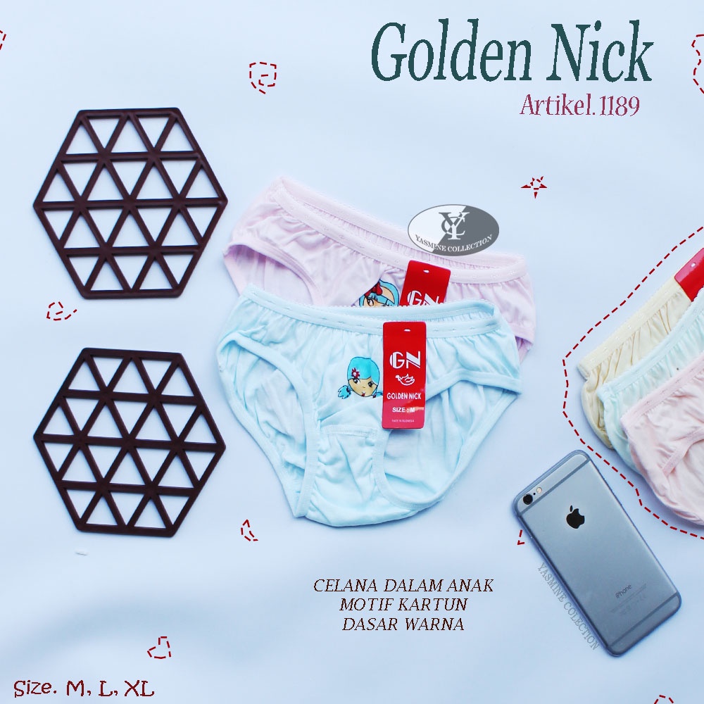 Jual ( 3pc ) CD Anak Golden Nick 1189 | Celana Dalam Anak Perempuan ...