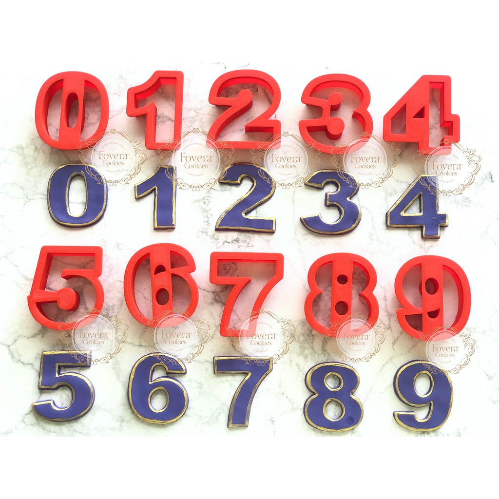 Jual (satuan) COOKIE CUTTER Angka 0-9. Cookie cutter number | Shopee ...