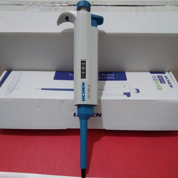 Jual MicroPipette Adjustable 10-100 uL. Mikropipet 10-100 uL. Pipet ...