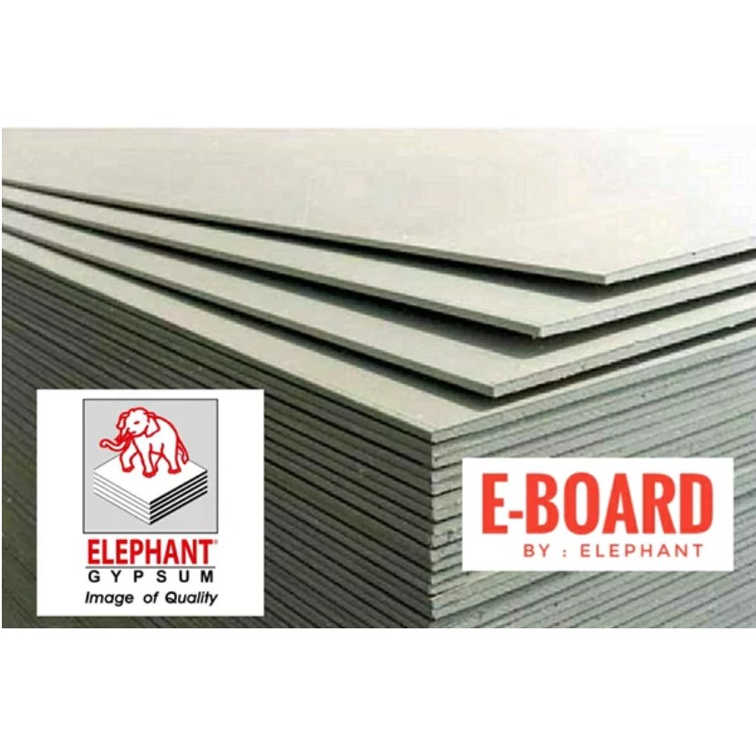 Jual E-BOARD Papan Gypsum Gipsum Board by Elephant 9mm | Shopee Indonesia