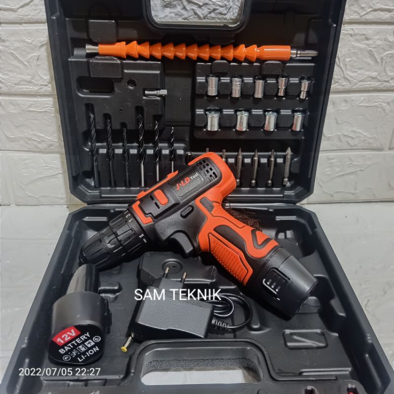 Jual BOR JLD CORDLESS set 12Volt 2 baterai - JLD BOR BATERAI 12V ...