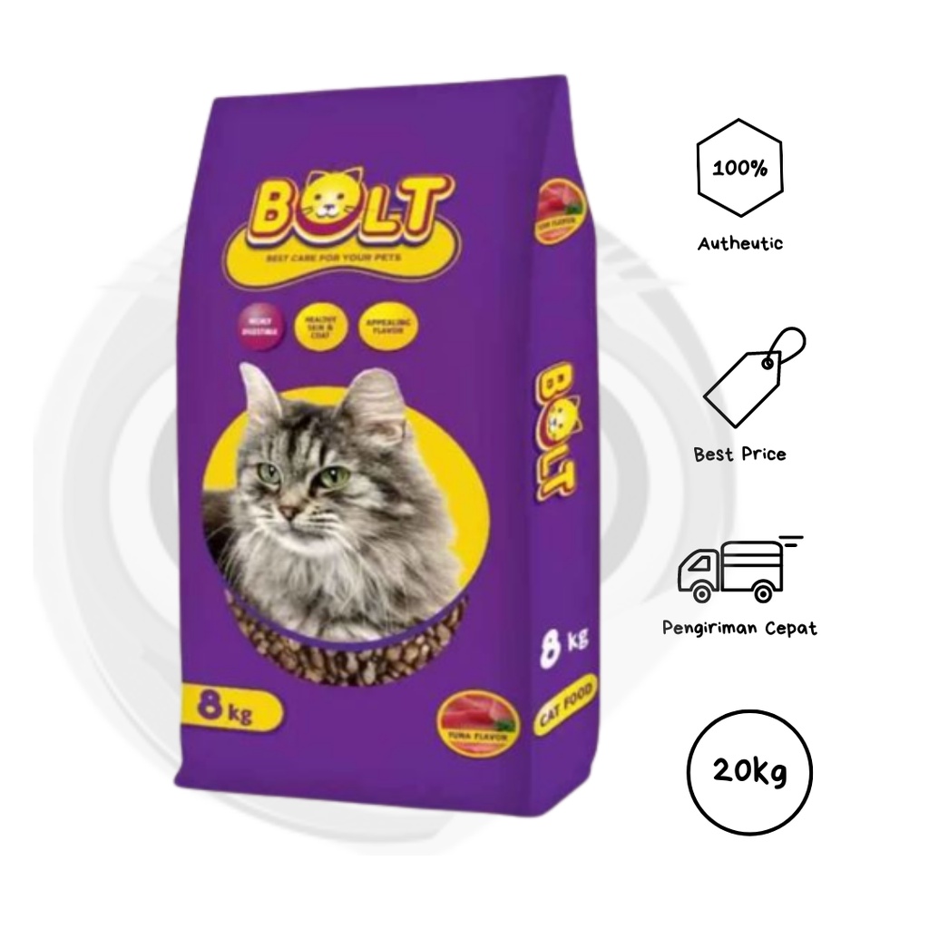Jual Bolt Cat Food Tuna Kibble Ikan 20kg - Makanan Kucing Dewasa ...
