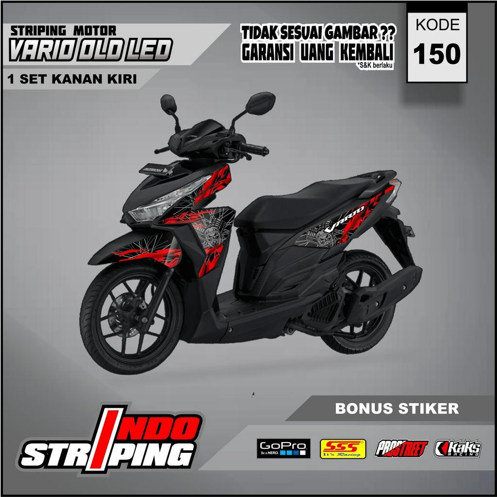 Jual Stiker Motor Vario - Striping variasi Honda VARIO Old Led 125 150 cc setiker semi full body ...
