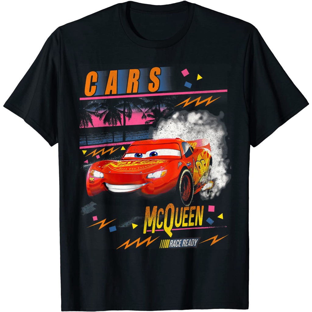 Jual Kaos Dewasa Disney Pixar Cars Lightning McQueen Palm Tree Sunset T ...