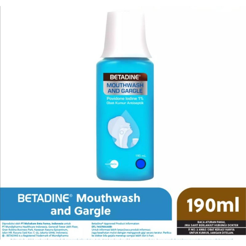 Jual BETADINE Mouthwash dan Gargle 190 ml | Shopee Indonesia