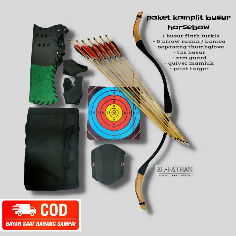 Jual AL-FATHAN PBPH - paket busur panah horsebow flath lengkap | Shopee ...