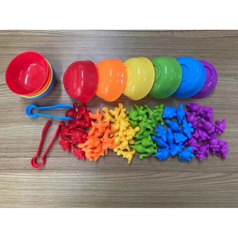 Jual classification toys with bowl set mainan pengenalan warna dan ...