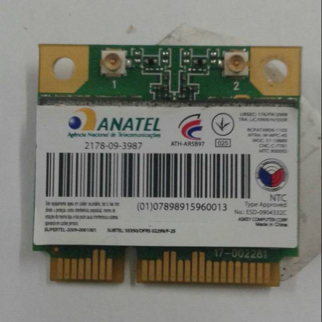 Jual Wifi internal laptop Atheros AR5B97 | Shopee Indonesia