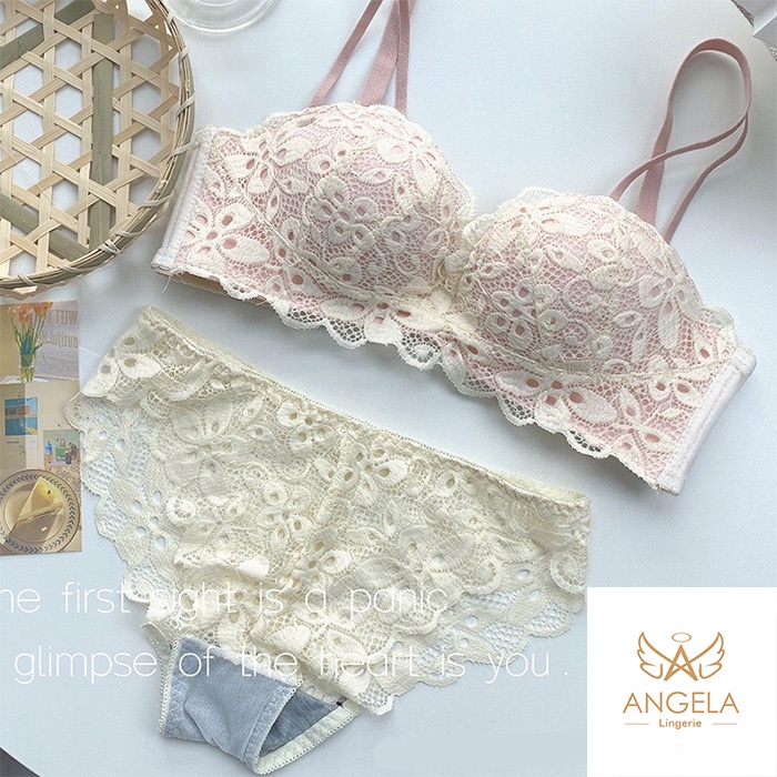 Jual ANGELA JAPAN Bra BH Push Up Set Tanpa Kawat Celana Dalam Olahraga ...