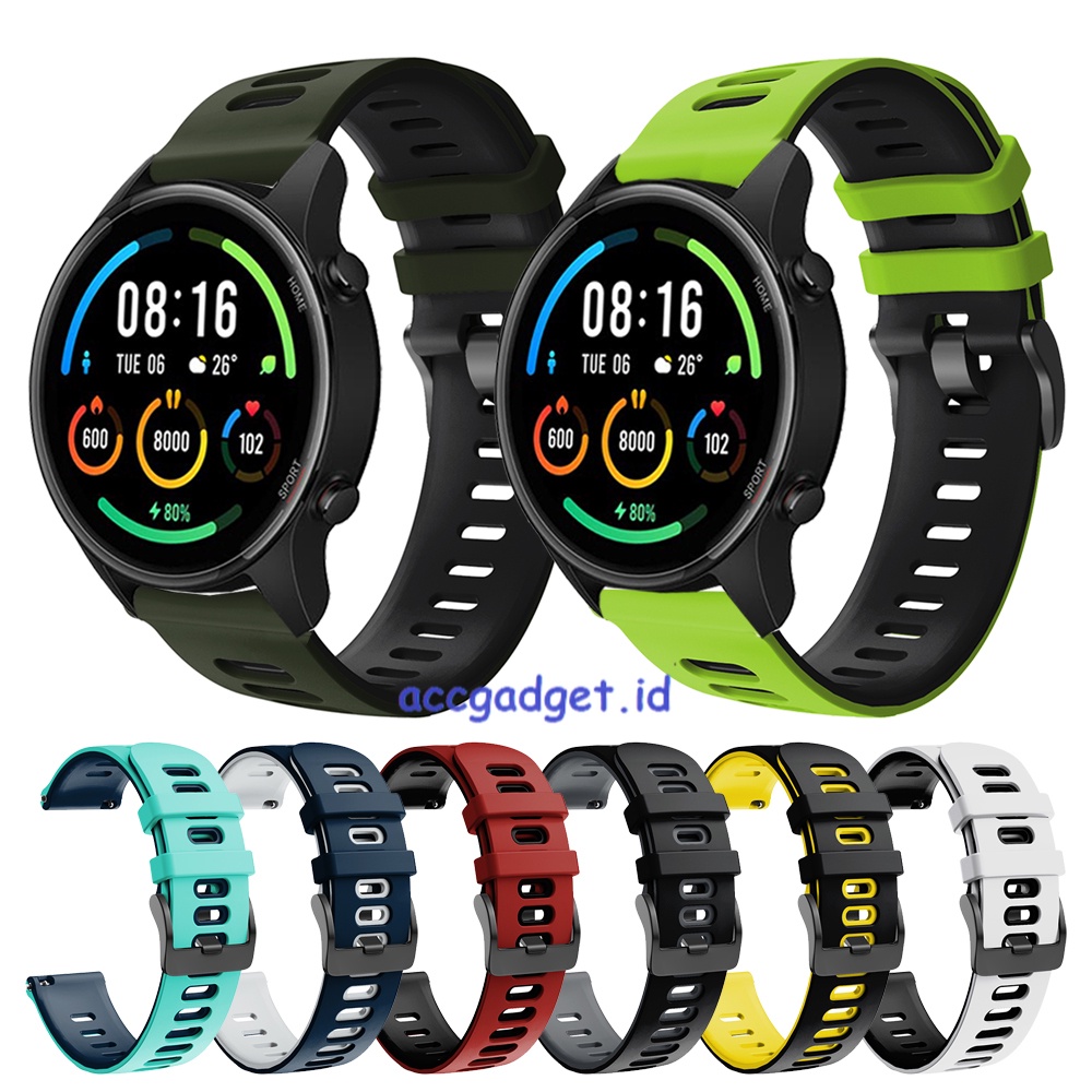 Jual Tali Strap Twotone Jam Smartwatch Xiaomi Mi Watch / Mi Watch Color / Xiaomi S1 Active ...