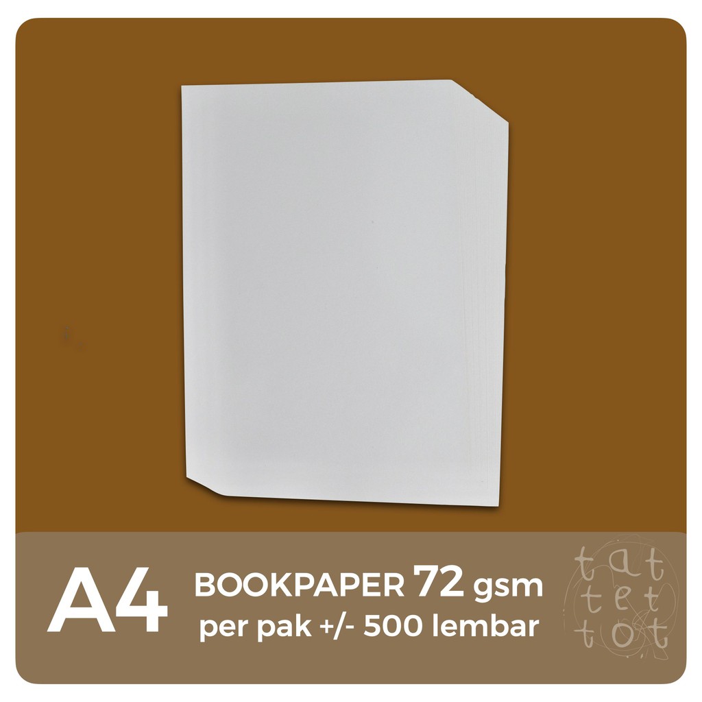 Jual BOOKPAPER 72 GSM A4 KERTAS IMPERIAL NOVEL 72 gsm PER RIM 210x297 ...