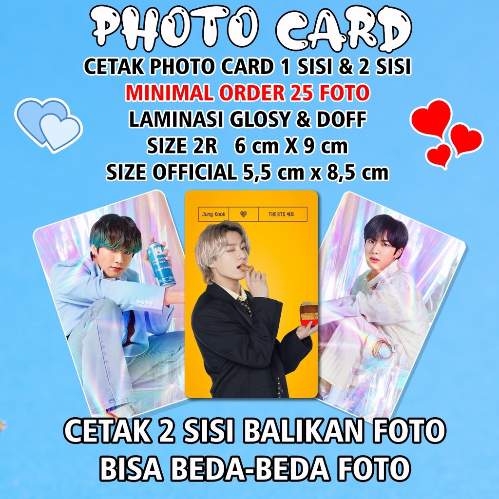 Jual CETAK PHOTOCARD 2 SISI FREEBIES KPOP , ANIME ,COSPLAY LAMINASI ...