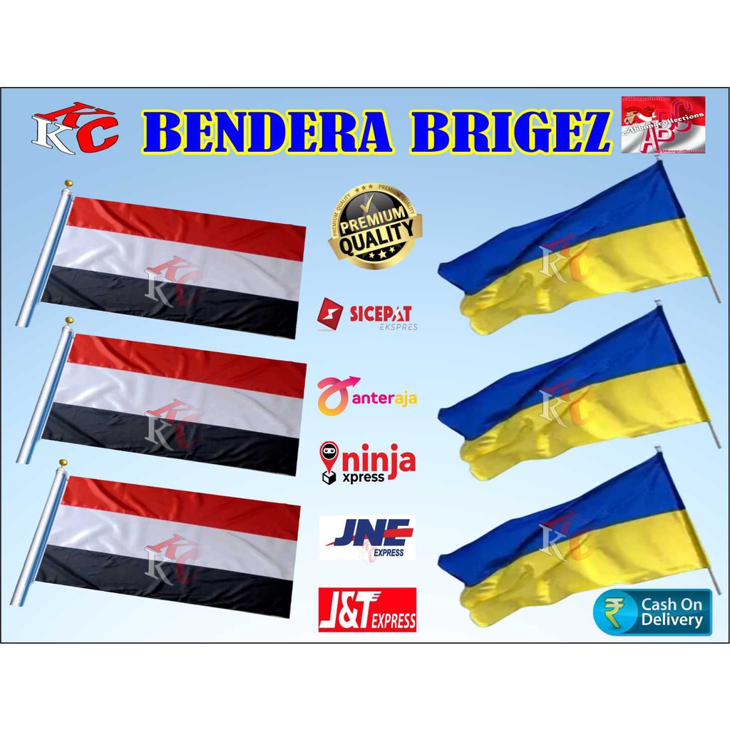 Jual BENDERA BRIGEZ BENDERA MERAH PUTIH HITAM BRIGEZ BENDERA BIRU ...