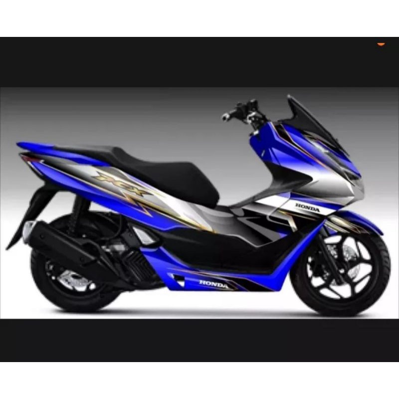Jual STIKER HONDA PCX 160/150 VARIASI FULLBODY DESAIN SIMPLE BIRU ...