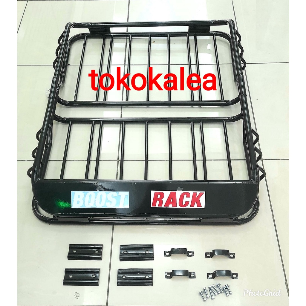 Jual Rak bagasi atas mobil merk BOOST RACK full besi universal hitam ...