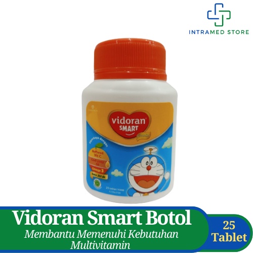 Jual Vidoran Smart Botol Isi 25 Tablet - Multivitamin Anak Rasa Jeruk ...