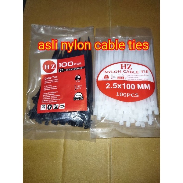 Jual CABLE TIES CABLE TIE KABEL TIE KABEL TI 2.5X100MM ISI 100PCS | Shopee Indonesia
