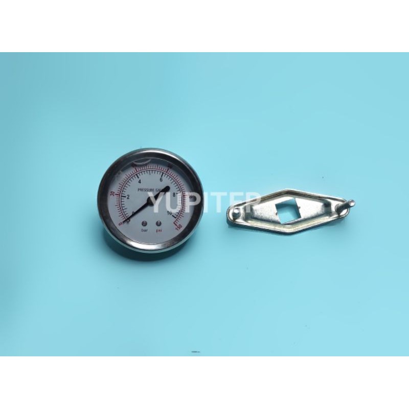Jual Manometer / Pressure Gauge 10 KG/cm3 150 Psi Drat 1/4 - POLOS ...