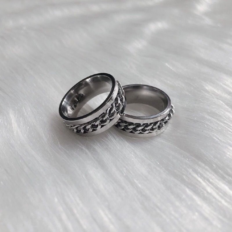 Jual ( Real Titanium ) Chain Ring By The Goats Dept / tgd284 Cincin ...