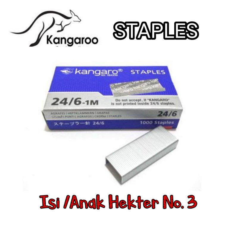 Jual Anak Hekter Staples Kagaro No.3 / 24/6 | Shopee Indonesia