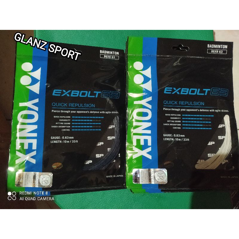 Jual Senar Badminton Yonex Exbolt 63 / Yonex Exbolt 63 SP Original ...
