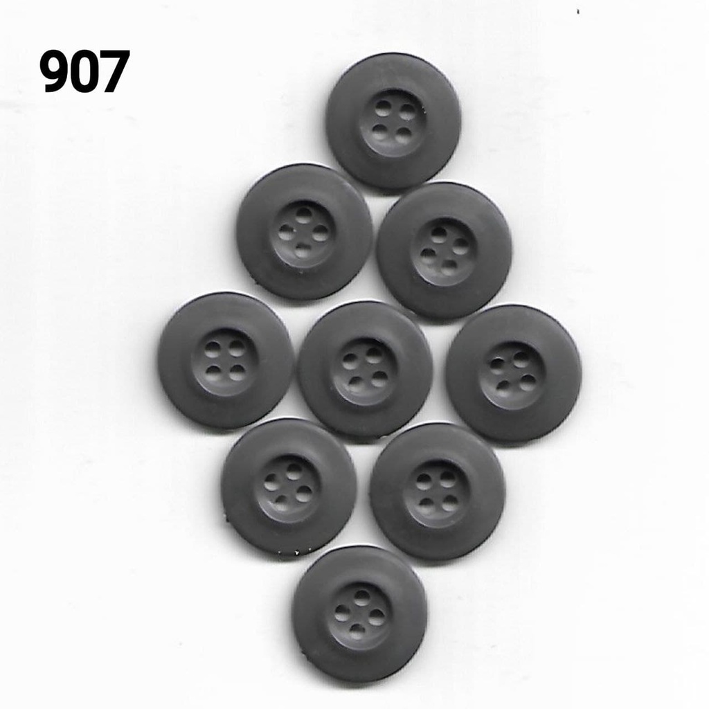 Jual Kancing Plastik PDL, PDH Ukuran 30/4 (19mm) Warna Abu Tua - 907 ...