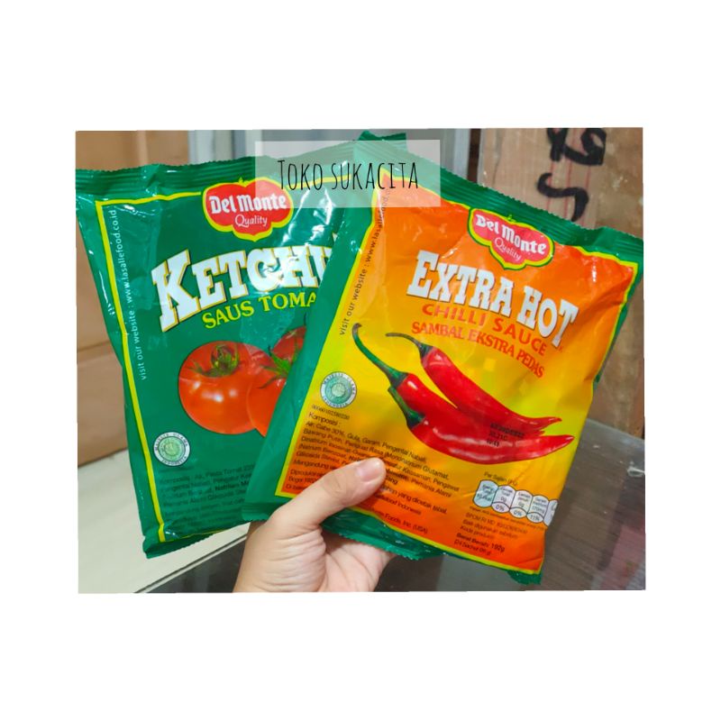 Jual Del Monte Quality Ketchup Sachetan Tomat & Extra hot | Shopee ...