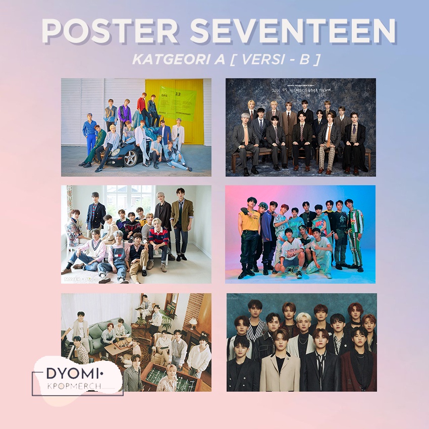Jual POSTER SEVENTEEN, POSTER KPOP, SVT, CARAT, SEVENTEEN MERCH, KOREAN ...