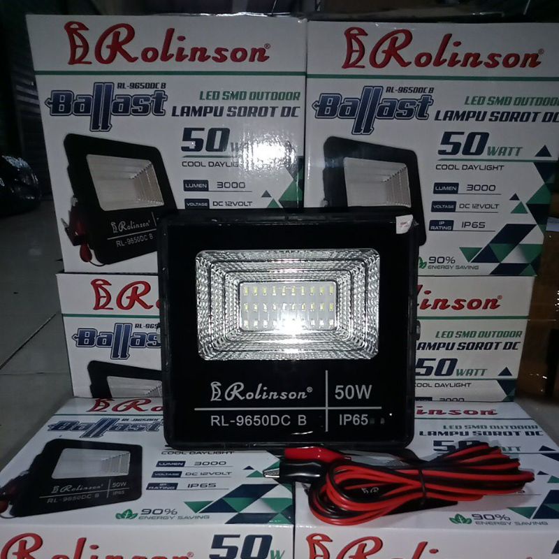 Jual Lampu sorot DC aki 50 watt 12volt Rolinson RL-9650DC B | Shopee Indonesia